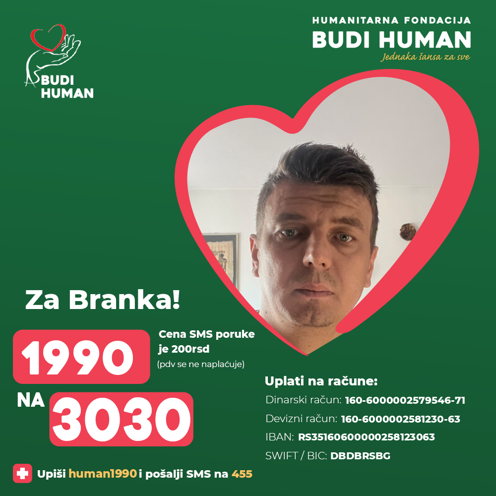 Branko Glamočak (1990) - Humanitarna fondacija Budi human - Aleksandar ...